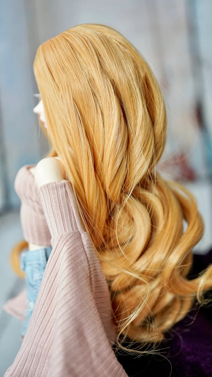 Custom doll Wig for Minifee 1/4 BJD Dolls- "TAN CAPS" 6-7" head size o – ZaZou Dolls