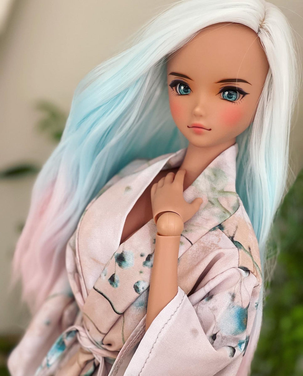 1/3 BJD Smart doll clothes Long Printed Kimono Fit BJD, Smart Dolls an ...