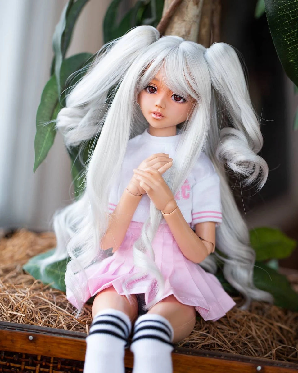 Custom doll Wig for Minifee Dolls- "TAN CAPS" 6-7" head size of Bjd, m ...