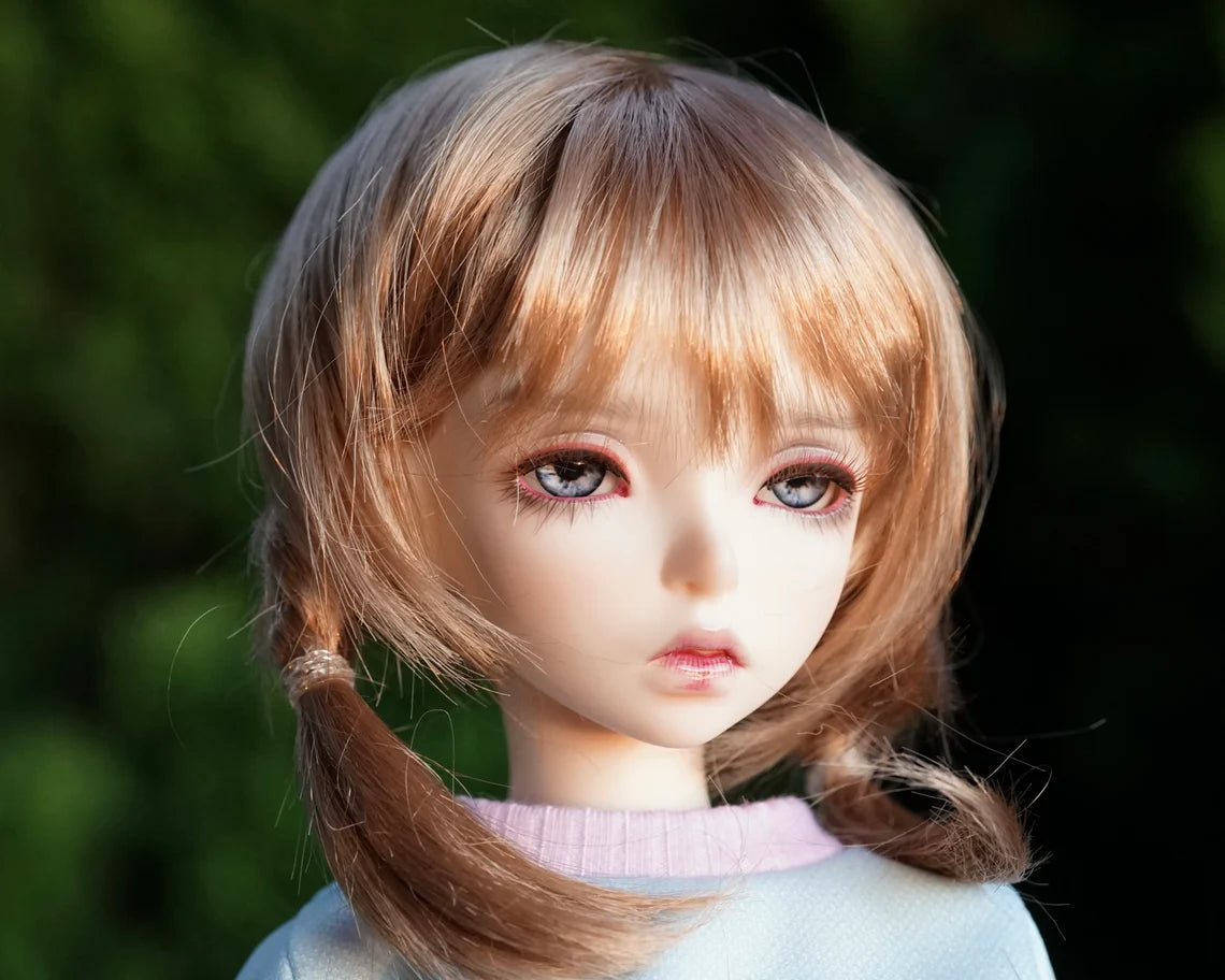 Custom doll Wig for Minifee 1/4 BJD Dolls- "TAN CAPS" 6-7" head size o ...