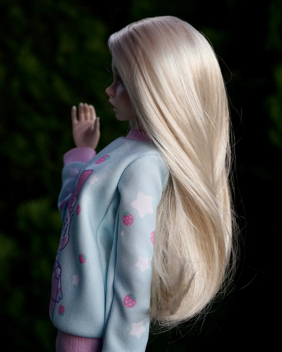 Custom doll Wig for Minifee 1/4 BJD Dolls- "TAN CAPS" 6-7" head size o ...