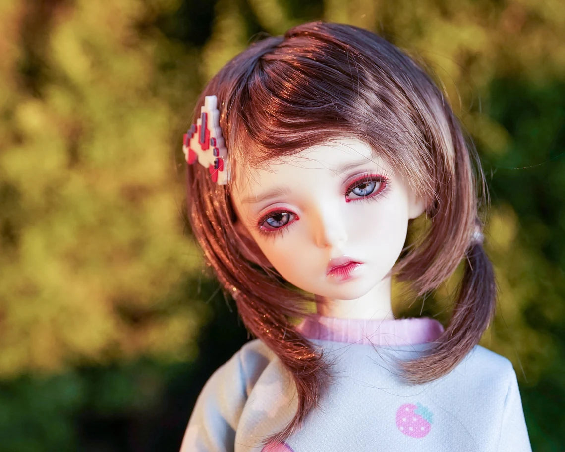 Custom doll Wig for Minifee 1/4 BJD Dolls- "TAN CAPS" 6-7" head size o ...