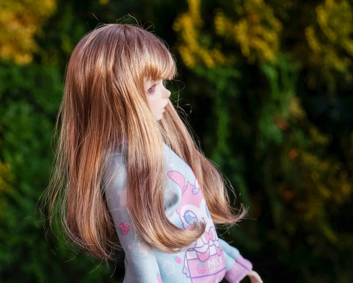 Custom doll Wig for Minifee 1/4 BJD Dolls- "TAN CAPS" 6-7" head size o ...