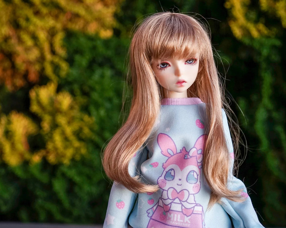 Custom doll Wig for Minifee 1/4 BJD Dolls- "TAN CAPS" 6-7" head size o ...
