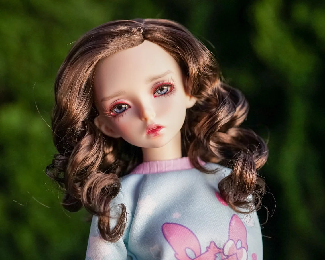 Custom doll Wig for Minifee 1/4 BJD Dolls- "TAN CAPS" 6-7" head size o ...