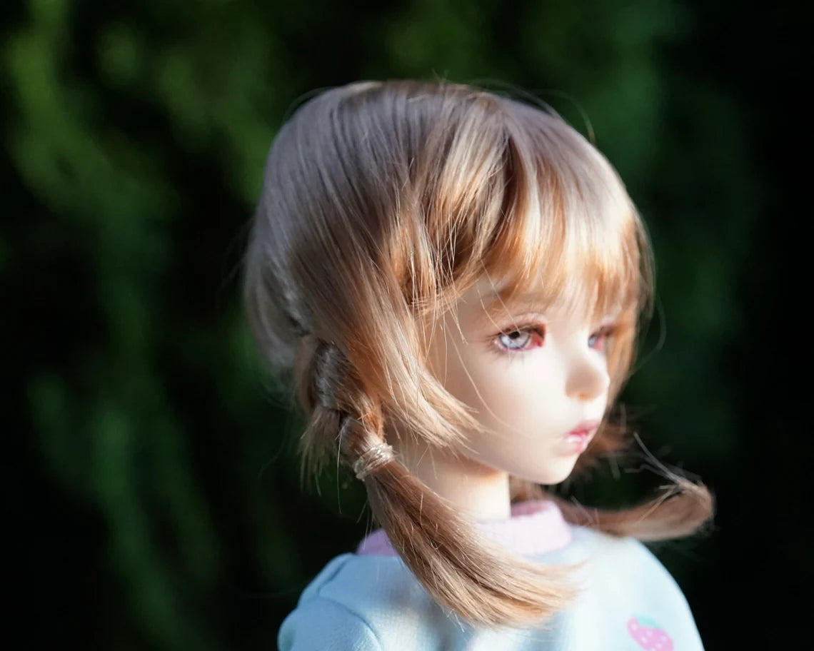 Custom doll Wig for Minifee 1/4 BJD Dolls- "TAN CAPS" 6-7" head size o ...