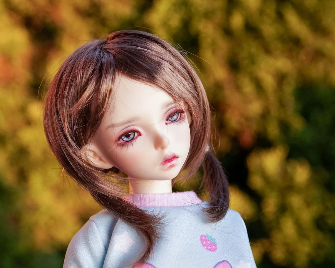 Custom doll Wig for Minifee 1/4 BJD Dolls- "TAN CAPS" 6-7" head size o ...