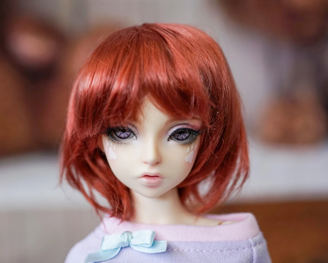 Custom doll Wig for Minifee 1/4 BJD Dolls- "TAN CAPS" 6-7" head size o ...