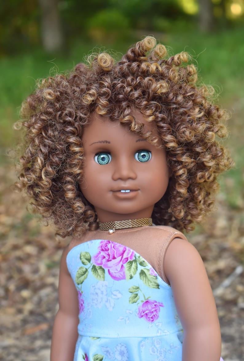 Zazou Dolls Exclusive BohoChic WIG Mocha for 18 Inch dolls such as Our ...