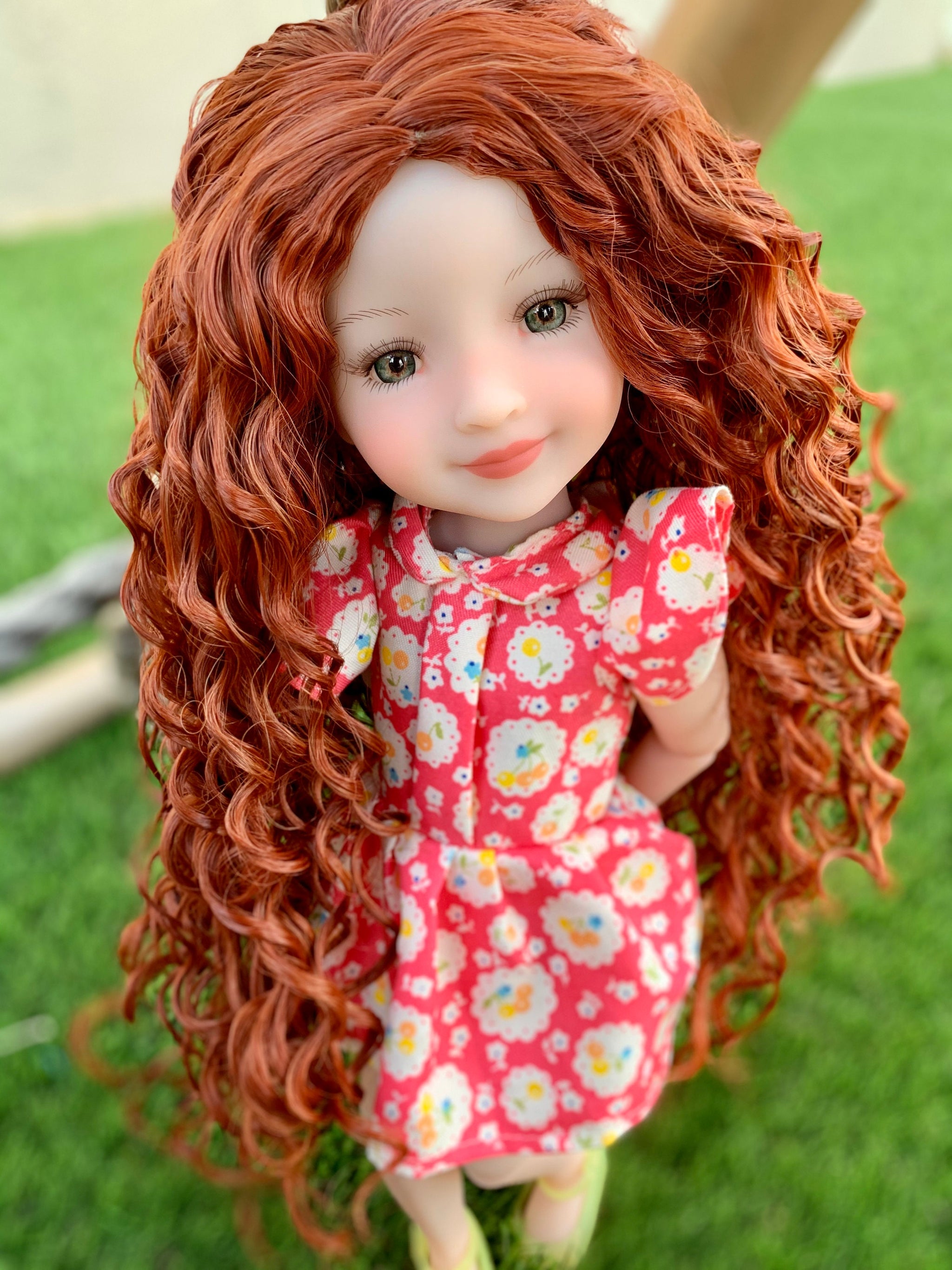 Custom doll WIG for 14 AG Dolls Heat Safe Tangle Resistant fits 8 9 ZaZou Dolls